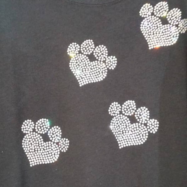 Rhinestone Paw Prints - Etsy