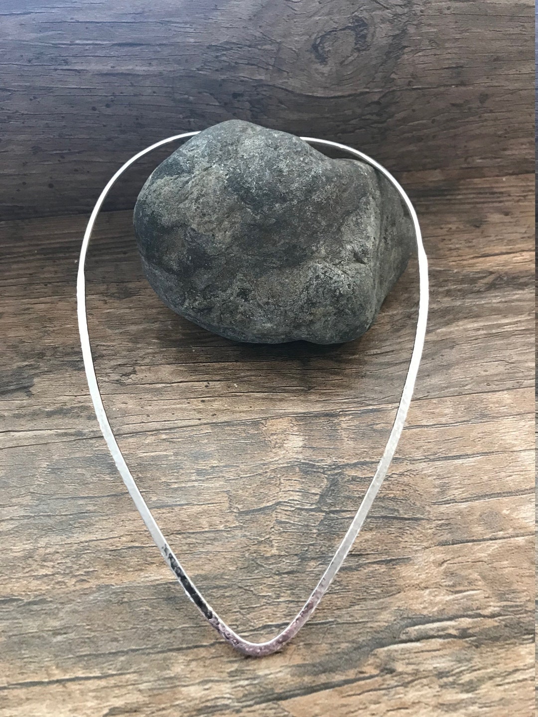 Sterling Silver Neck Cuff - V Shaped Neck Cuff - Hammered Neck Cuff ...