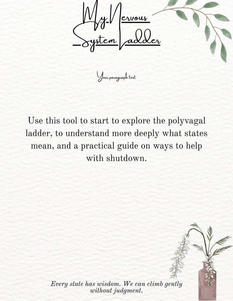 My Nervous System Ladder - Etsy