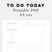 To Do Today List - Fillable - Printable PDF - Task Management ...
