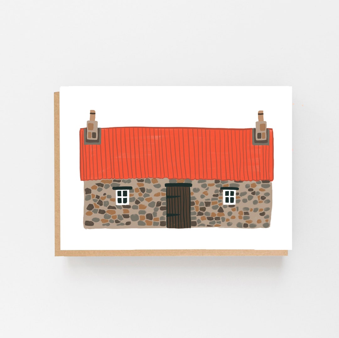 Our Scottish Bothy Red Roofed Greeting Card Experience the Beauty of ...