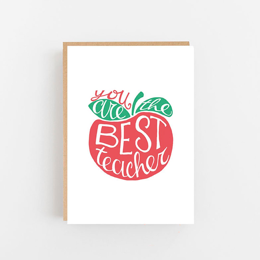 You Are the Best Teacher Card - Teacher Card - Thank You Teacher Card ...