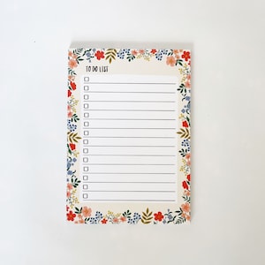 Floral To-do List Daily Planner Notepad Get Organized With Our ...