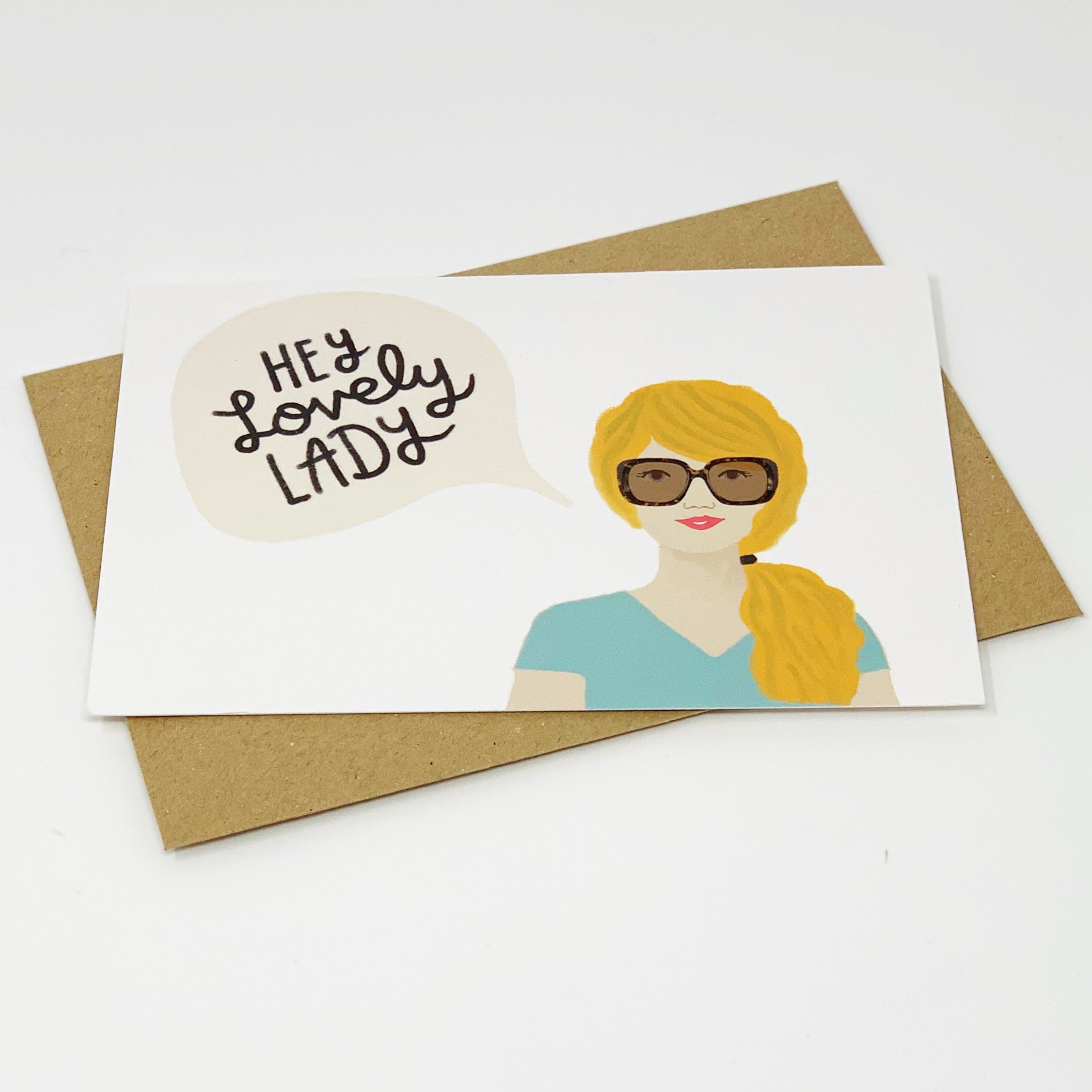 Hey Lovely Lady Card Friendship Card BFF Card Best | Etsy