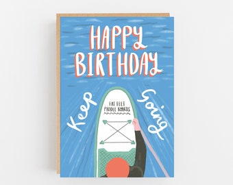 Birthday Card Paddle Board - Etsy
