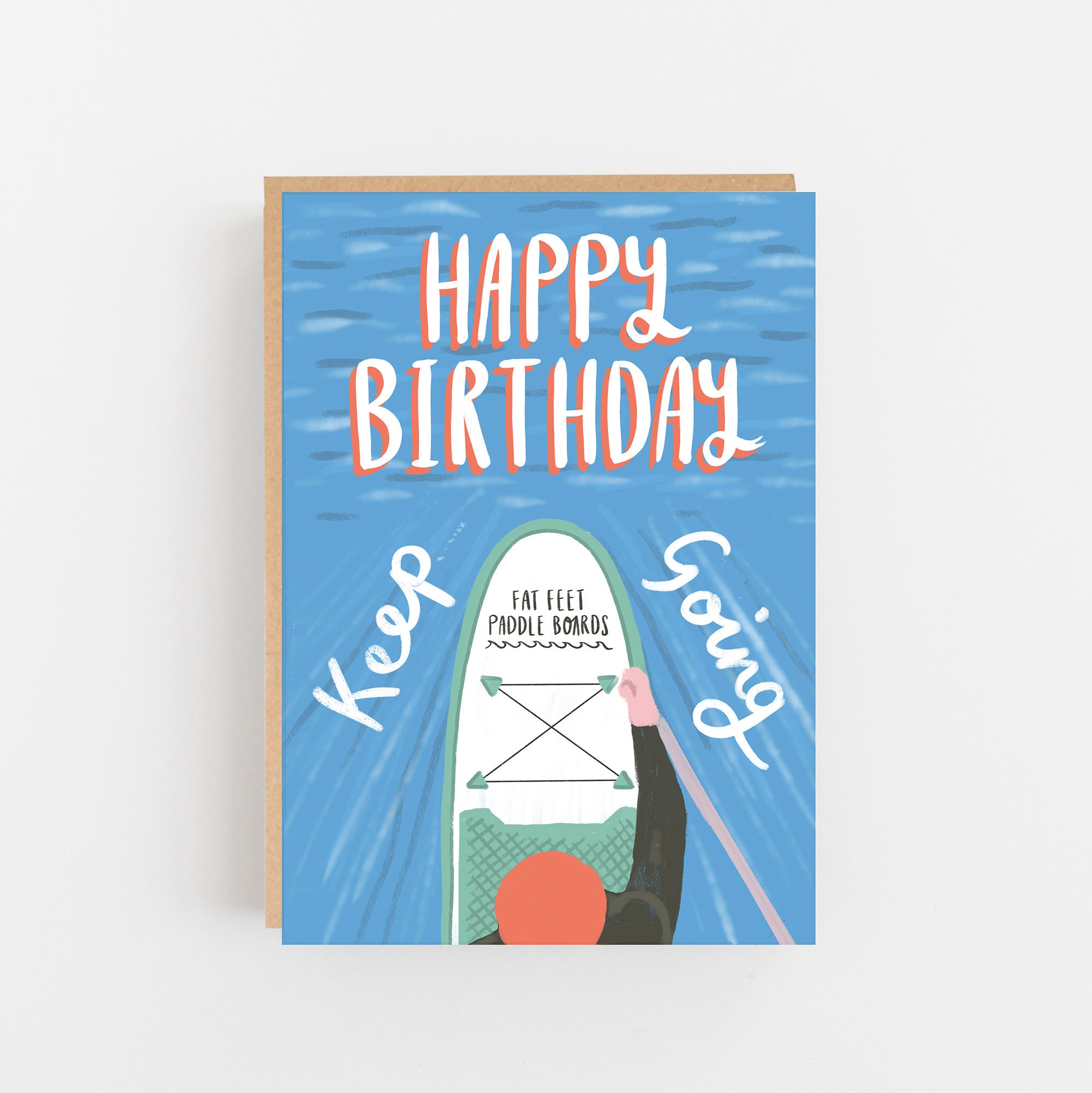For the Water Lovers: Quirky Paddle Board Birthday Card - Etsy UK