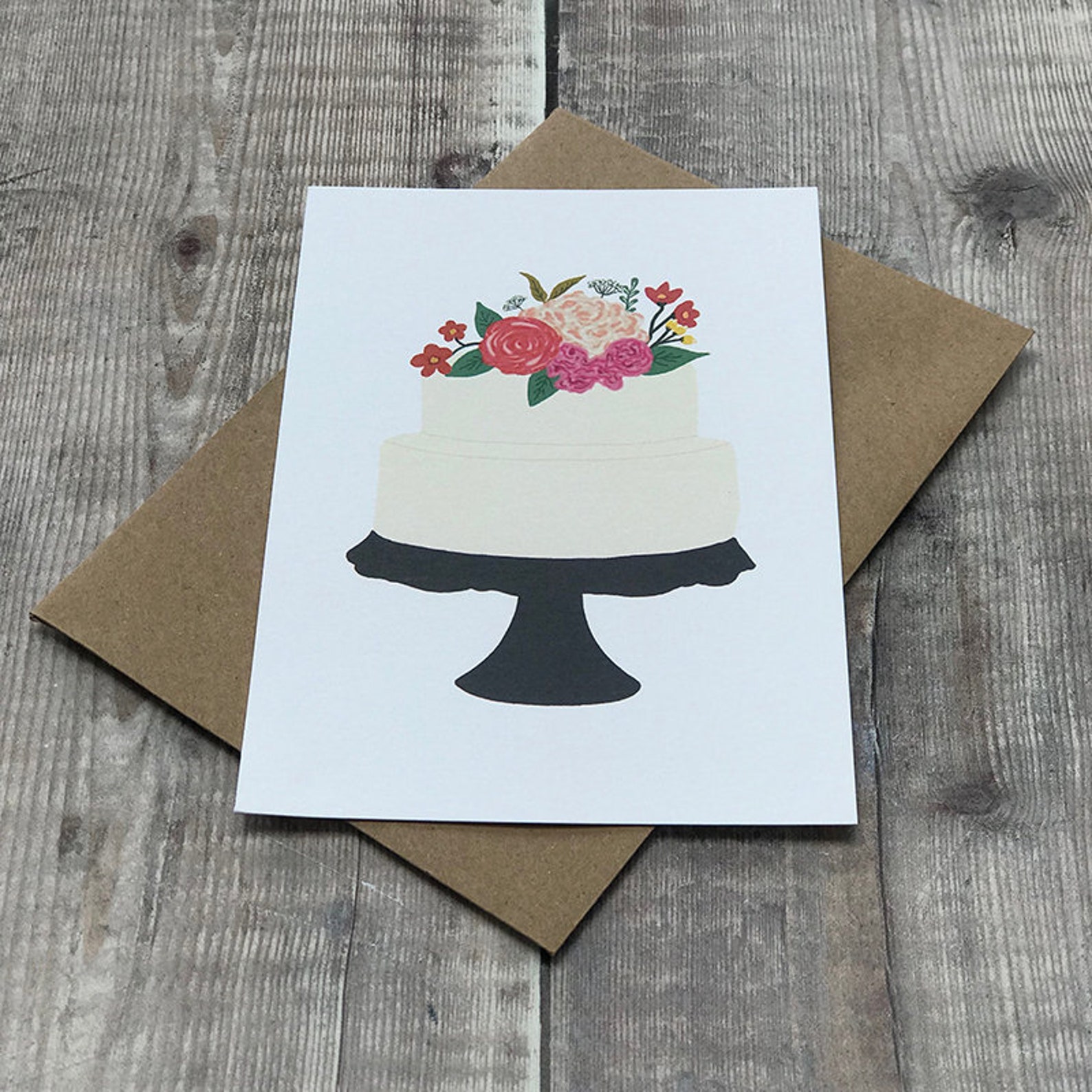 Cake Card Wedding Cake Card Cake Card Congrats Card - Etsy