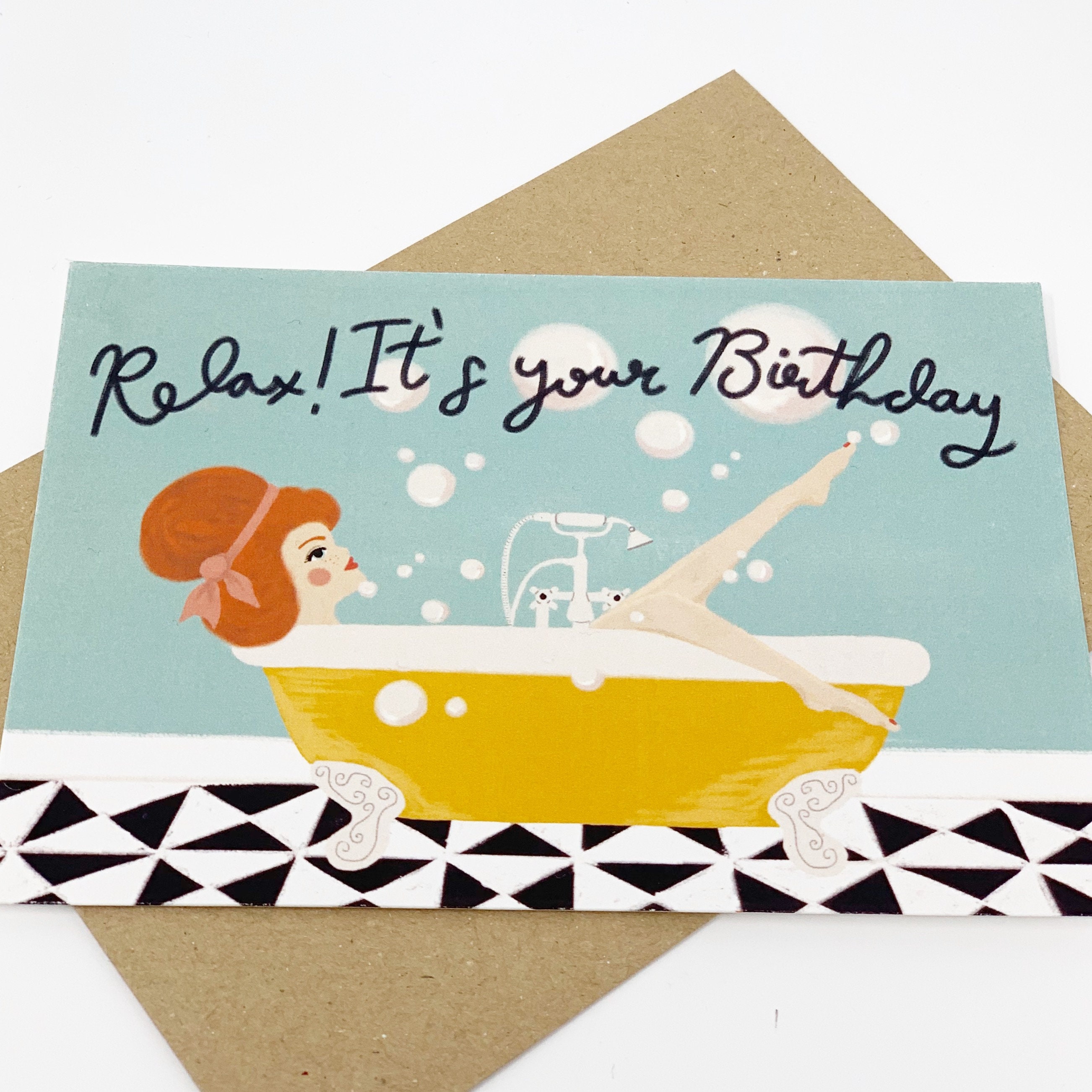 Relax It's Your Birthday Card: Quirky Birthday Wishes - Etsy