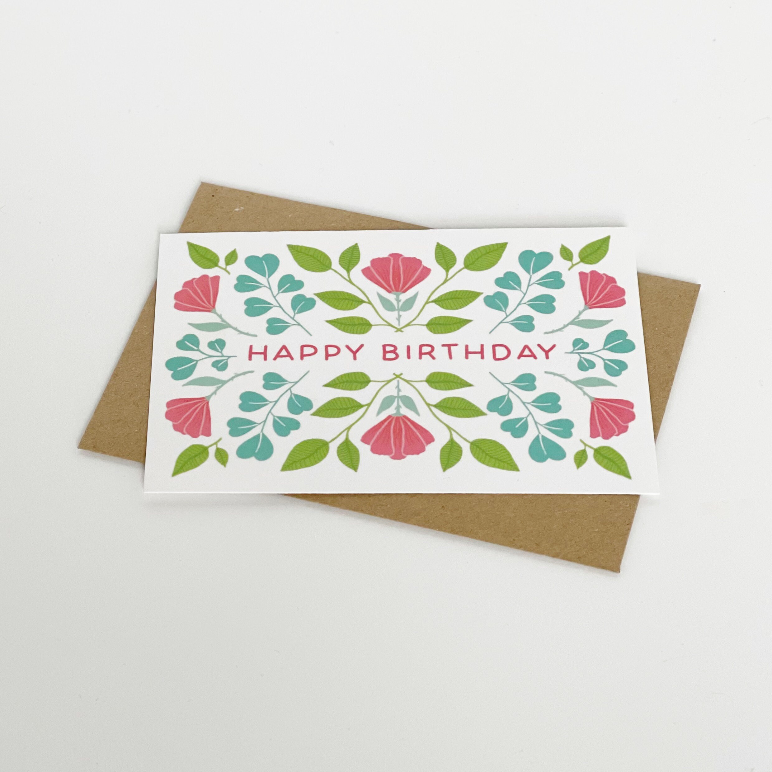 Floral Happy Birthday Card Botanical Birthday Card floral | Etsy
