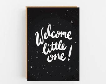 Welcome Little One Baby Boy Card New Baby Card Baby Boy Card Minimal ...