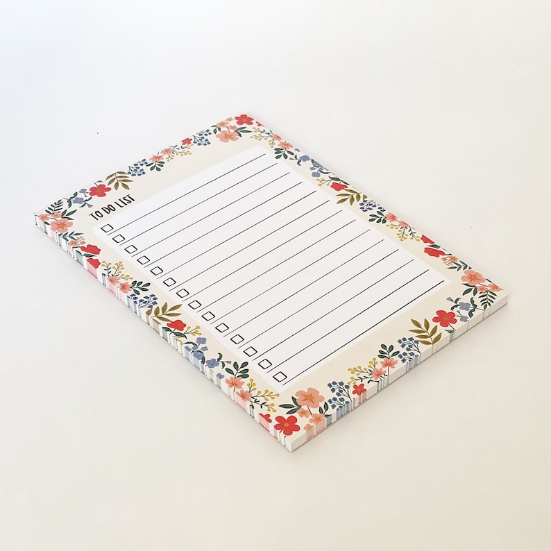 Floral To-do List Daily Planner Notepad Get Organized With Our - Etsy