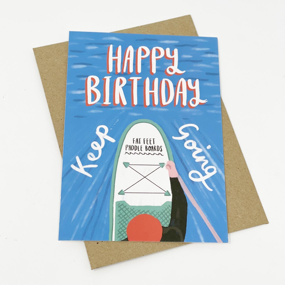 For the Water Lovers: Quirky Paddle Board Birthday Card - Etsy UK
