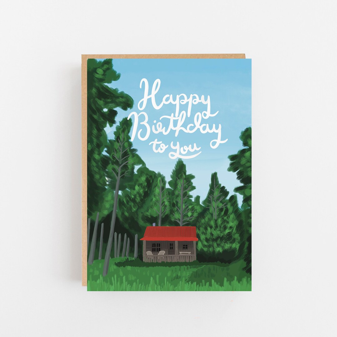 Happy Birthday to You - Log Cabin Card - Etsy
