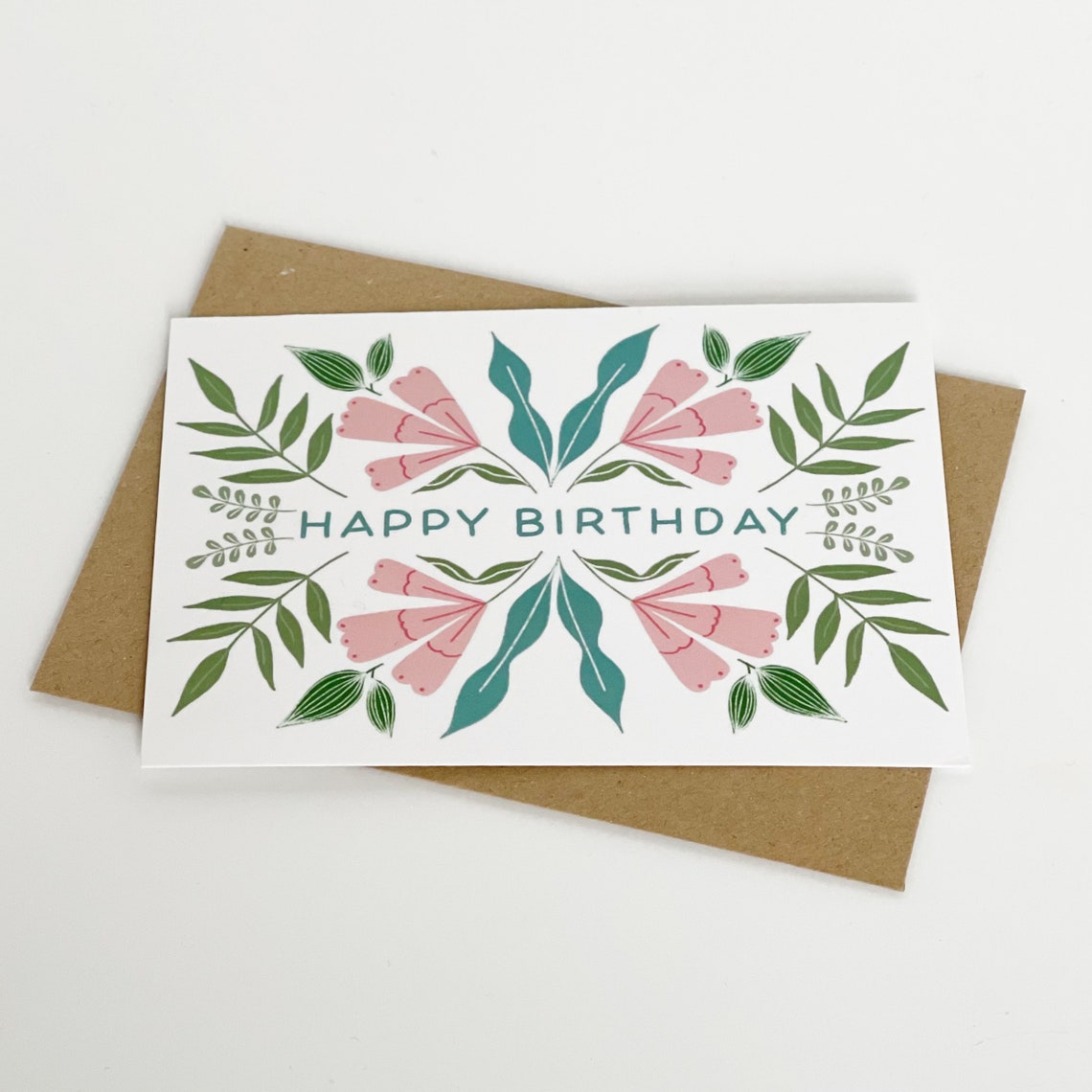 Floral Happy Birthday Card Botanical Birthday Card Floral - Etsy UK