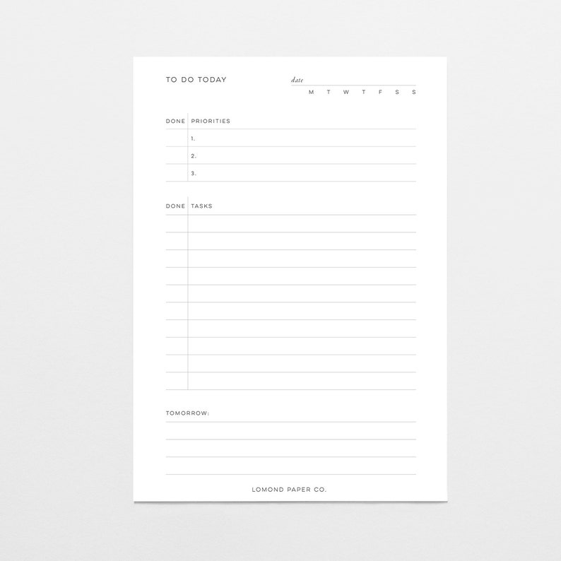 To Do Today List Fillable Printable PDF Task Management - Etsy