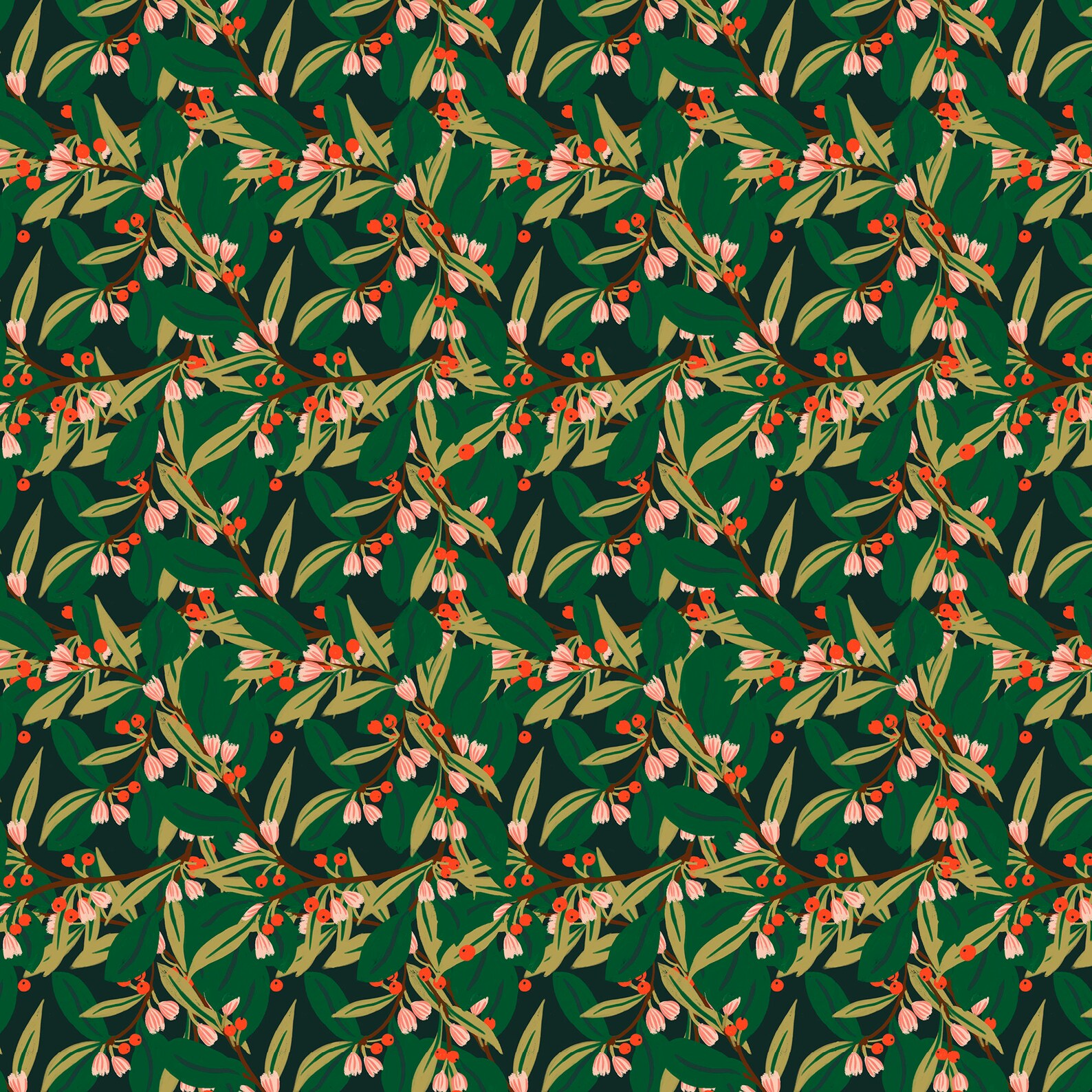 Christmas GREEN Recyclable Wrapping Paper Set - DEEP GREEN Eco Friendly ...