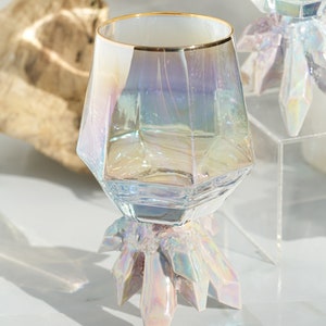 Aura Prism Crystal Rocks Glasses (set of Two) | Handmade Ceramic ...
