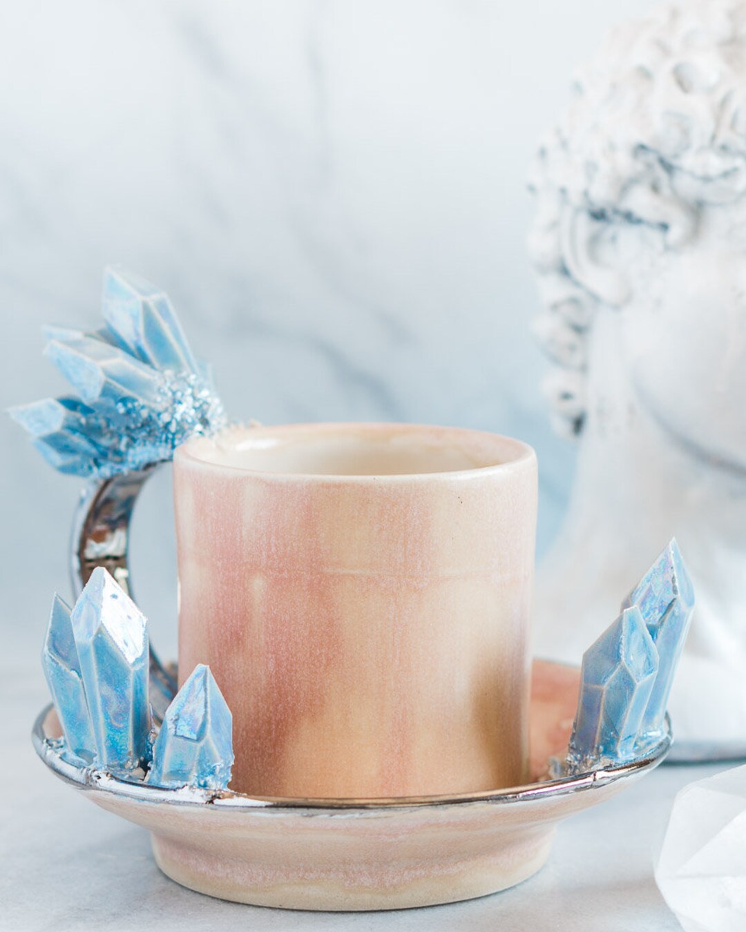 Aura Crystal Tea Set Ceramic Tea Set for an Elegant and - Etsy