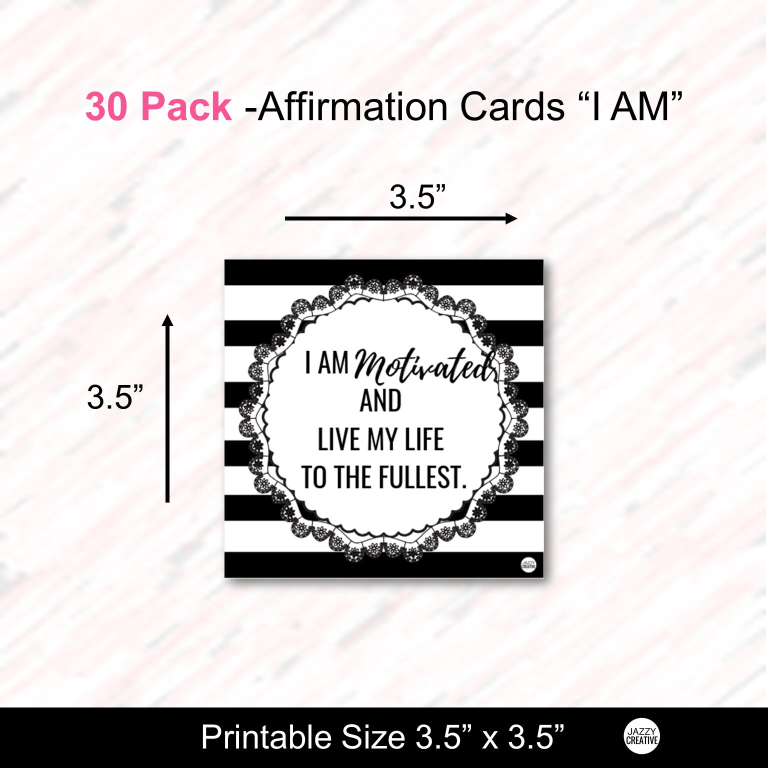 Affirmation Cards, i Am, Set of 30, Positive Affirmations, Daily ...