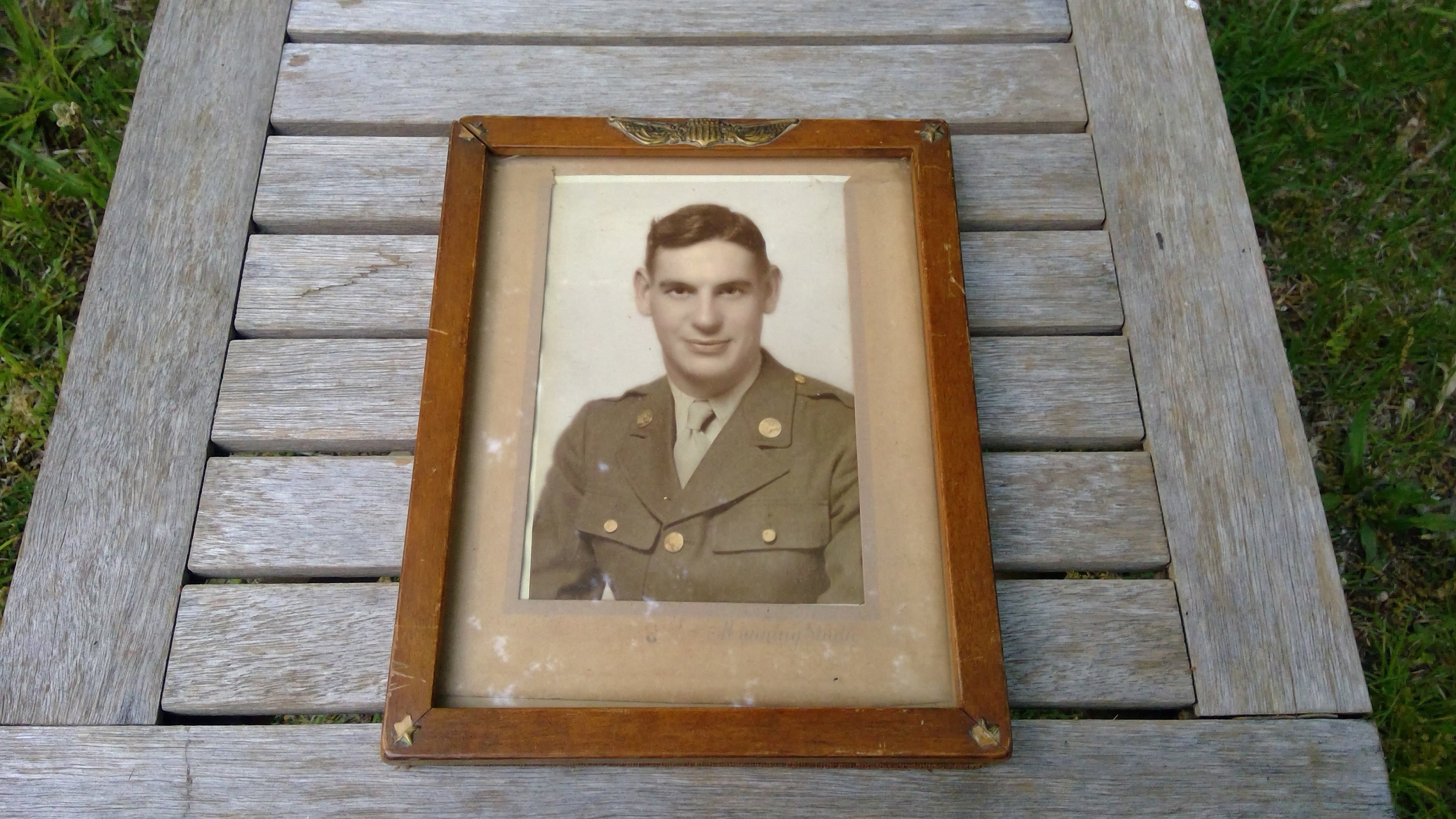 Military Eagle WW2 FRAME Soldier Portrait Photo Wood Frame | Etsy