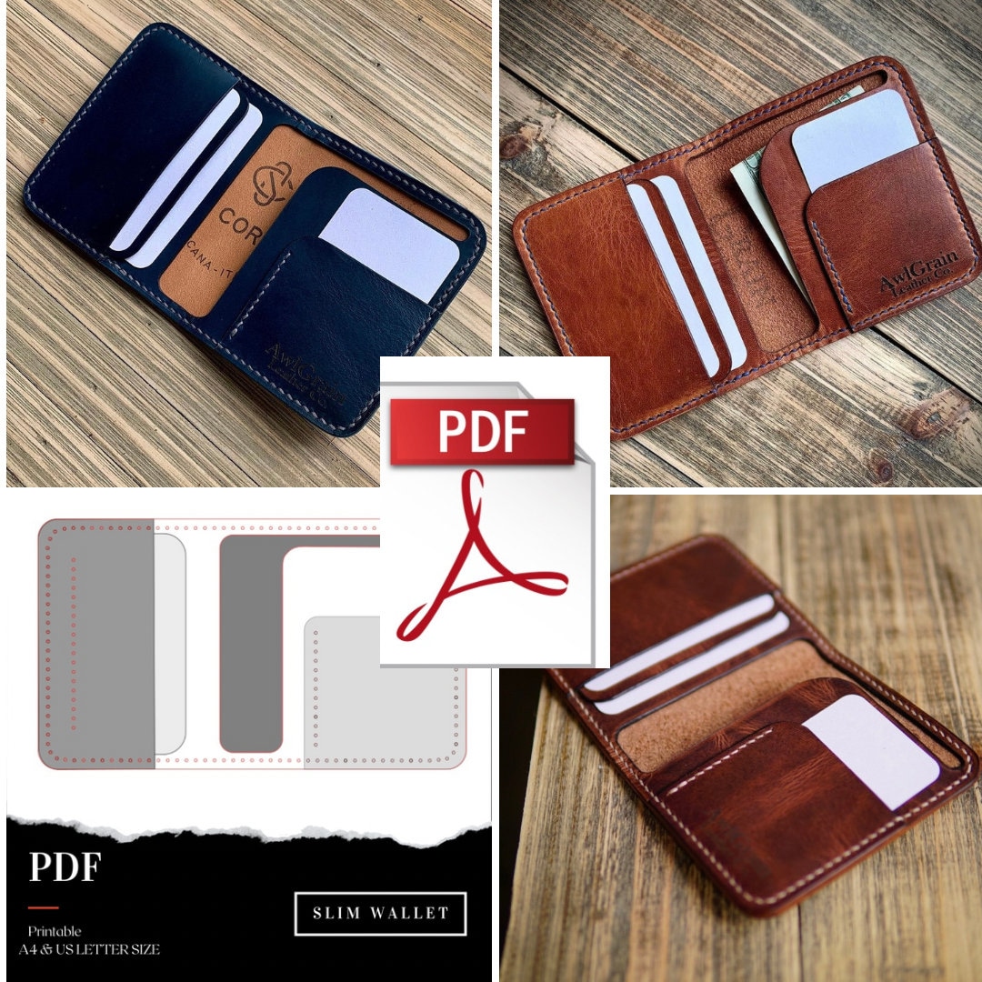 Wallet PDF Pattern, Leather Wallet Template, Minimalist Wallet, PDF ...