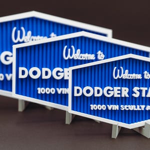 Welcome to Dodger Stadium 3D Printed Sign - for Desk or Wall Display - Etsy