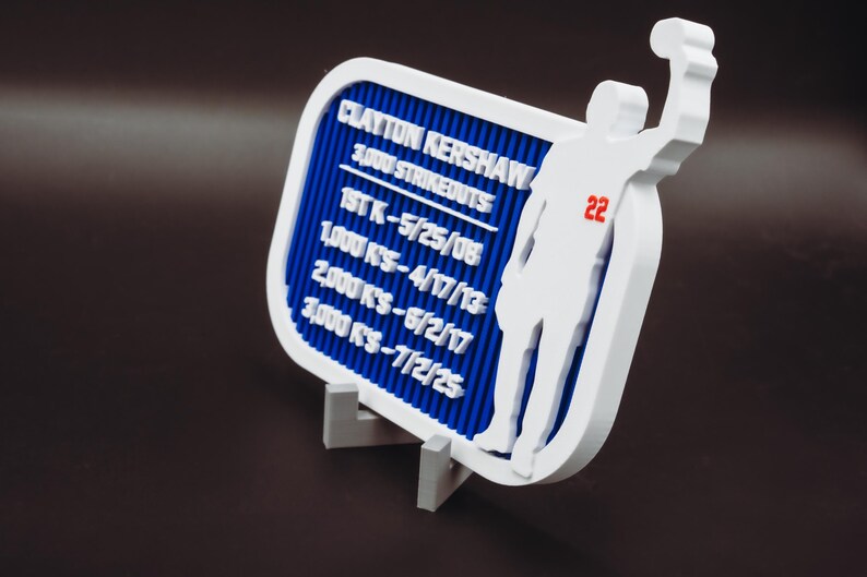 Clayton Kershaw 3,000 Strikeouts – Dodgers Historic Moment Sign - 3D ...