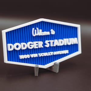Welcome to Dodger Stadium 3D Printed Sign - for Desk or Wall Display - Etsy