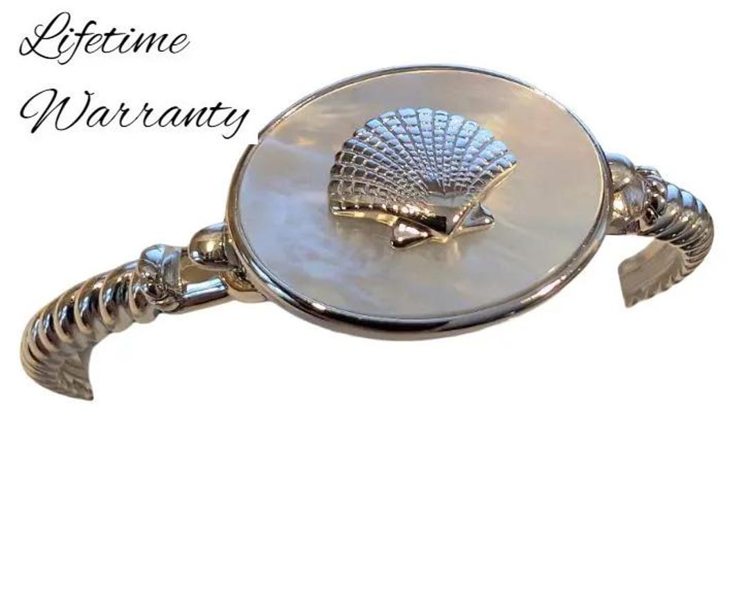 Authentic Lestage Convertible Clasp Mother of Pearl Scallop Bracelet ...