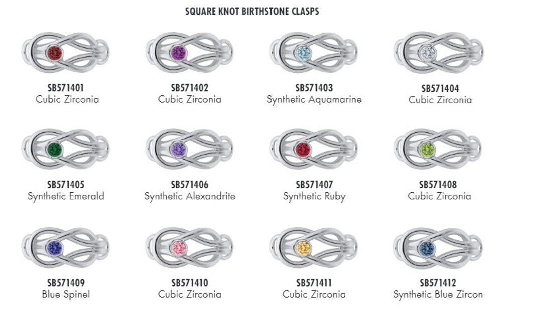 Lestage Convertible Square Knot Birthstone Collection - Etsy