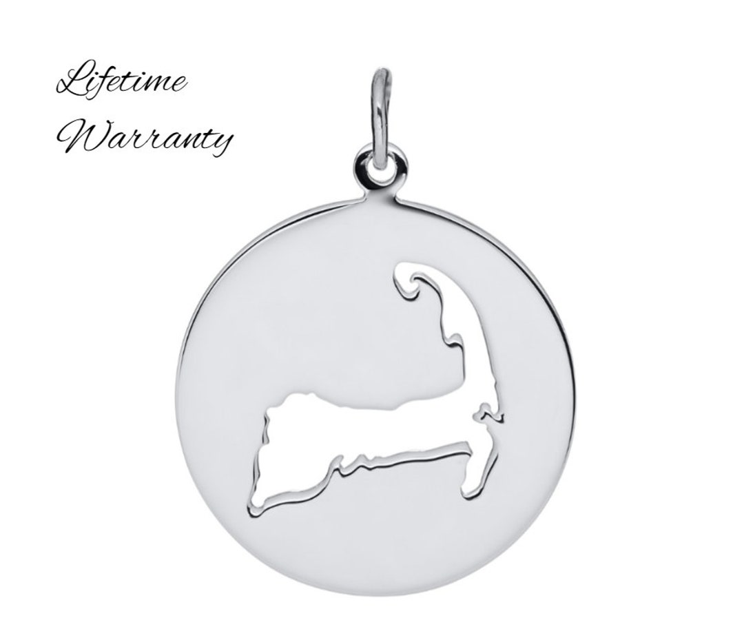 Sterling Silver Cape Cod Map Necklace - Etsy