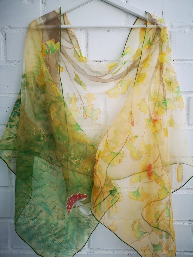 Ginkgo Scarf - Etsy
