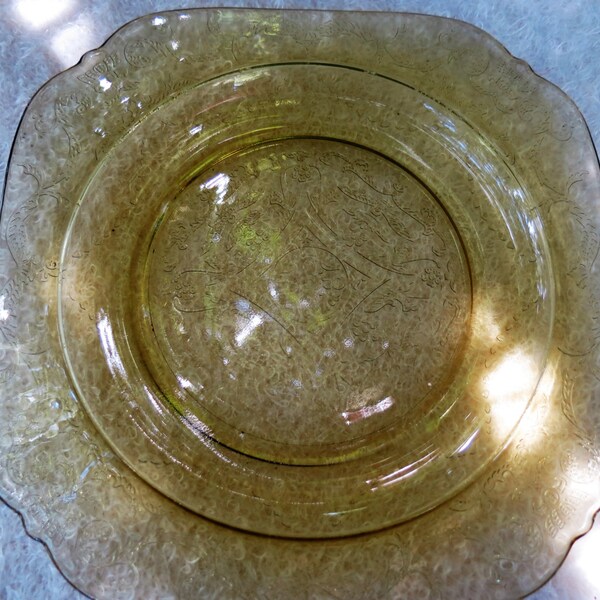 Amber Glass Plates - Etsy