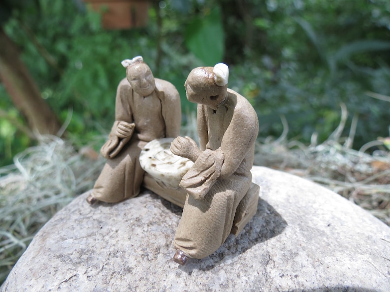 Chinese Mud Men - Asian Figurine - Old Chinese Mud Man Statue ...