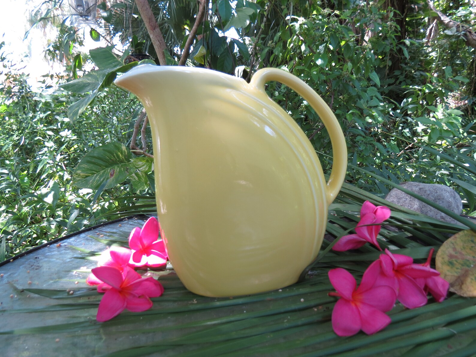 Hall Pitcher Vintage Yellow Pottery Pitcher Excellent - Etsy
