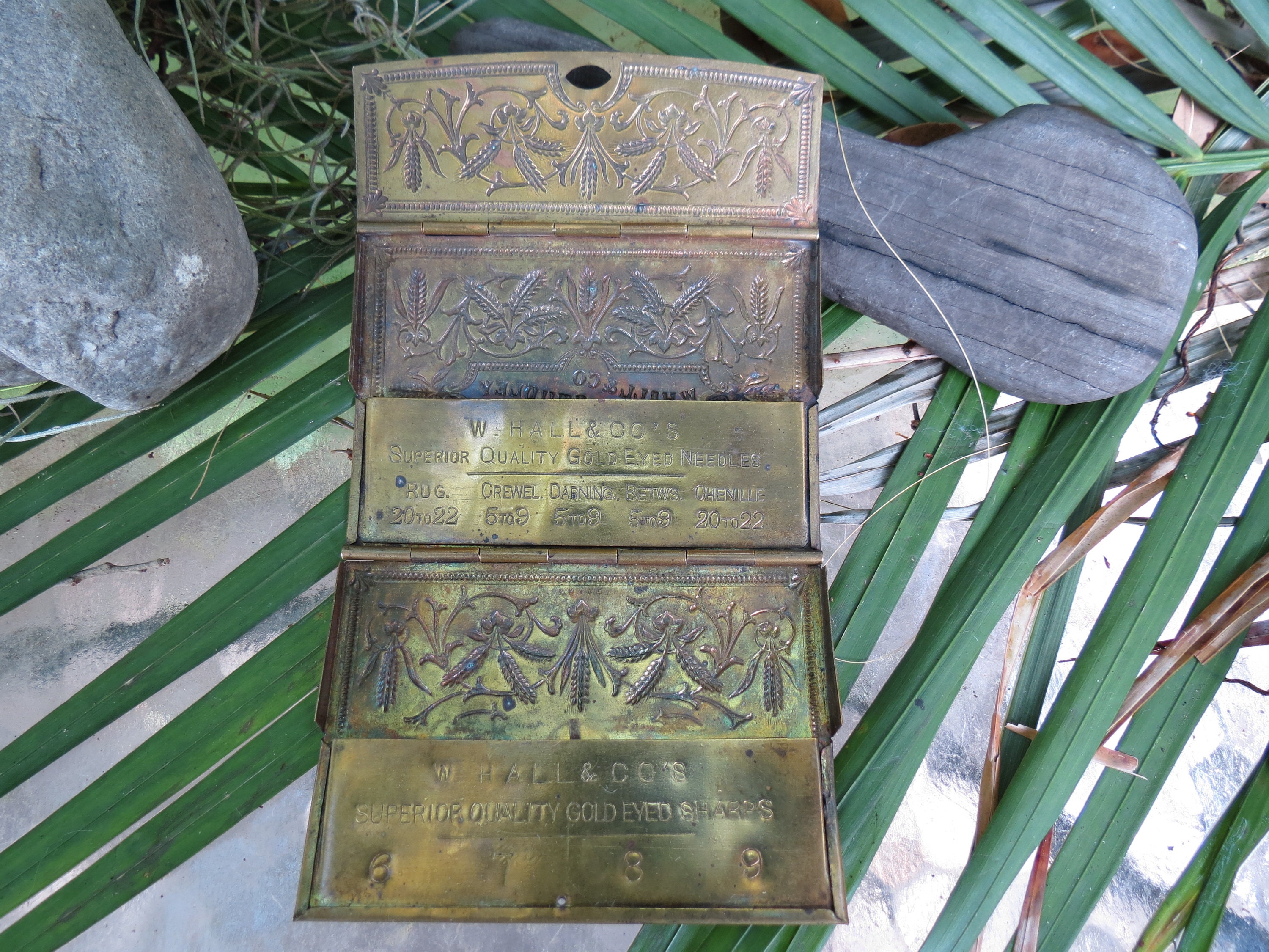 Victorian Needle Case W. Hall & Co. Folding Brass Case Old | Etsy