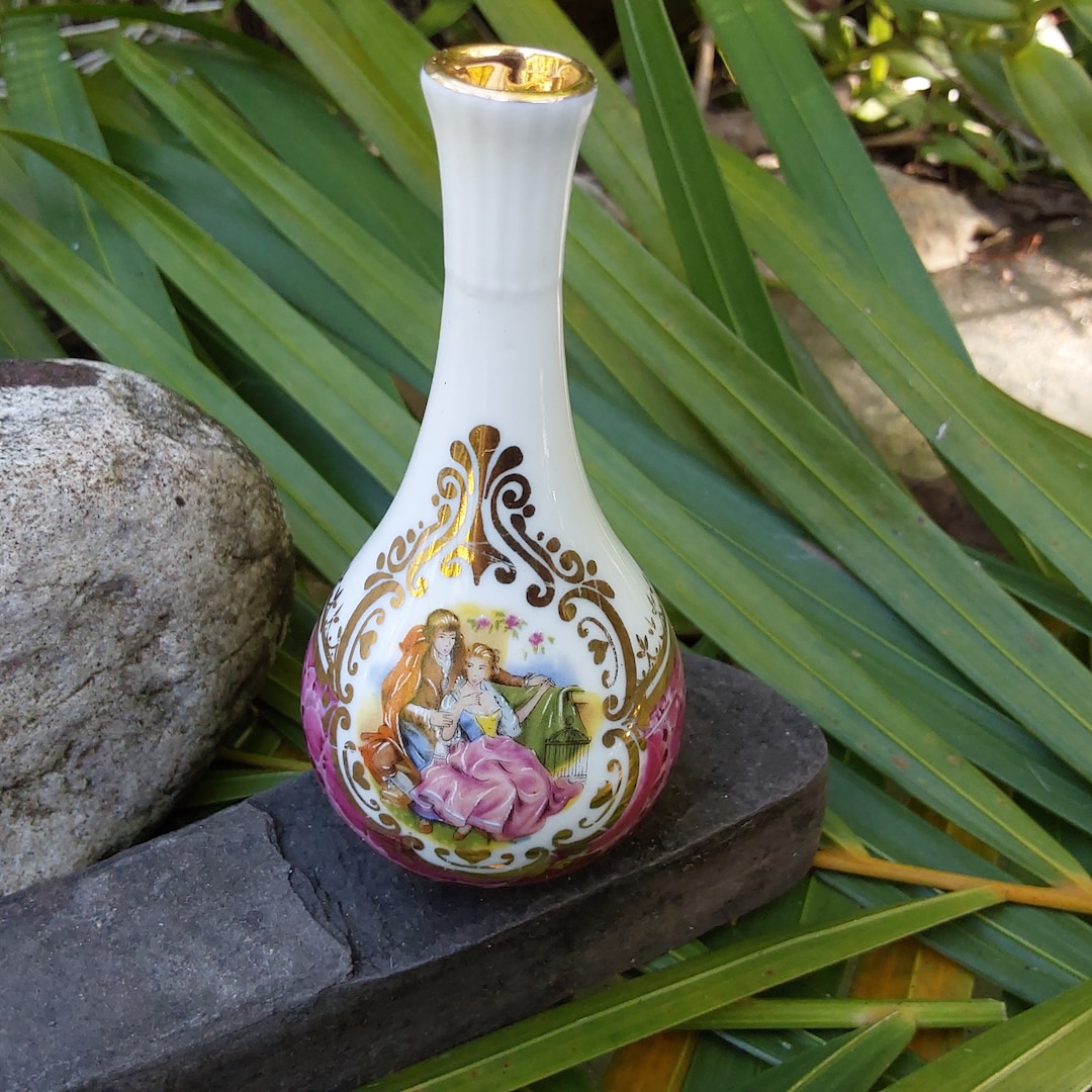 Limoges China Bud Vase Hand Painted Vintage Flower Vase Antique ...