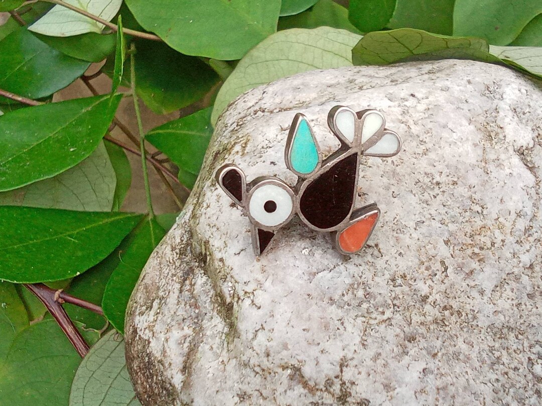 Zuni Native American Silver Button Small American Indian Button Vintage ...