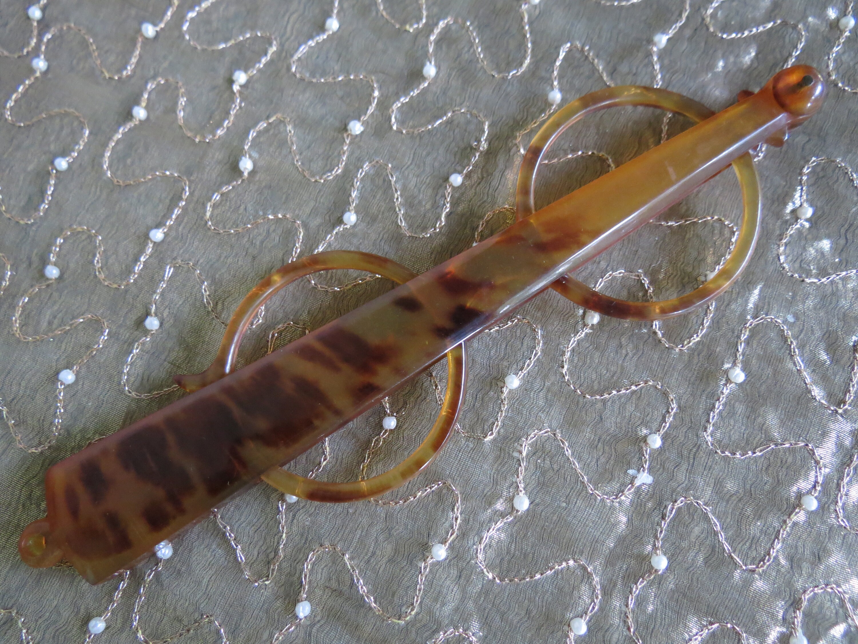 Folding Eyeglasses Victorian Faux Tortoise Lorgnette | Etsy