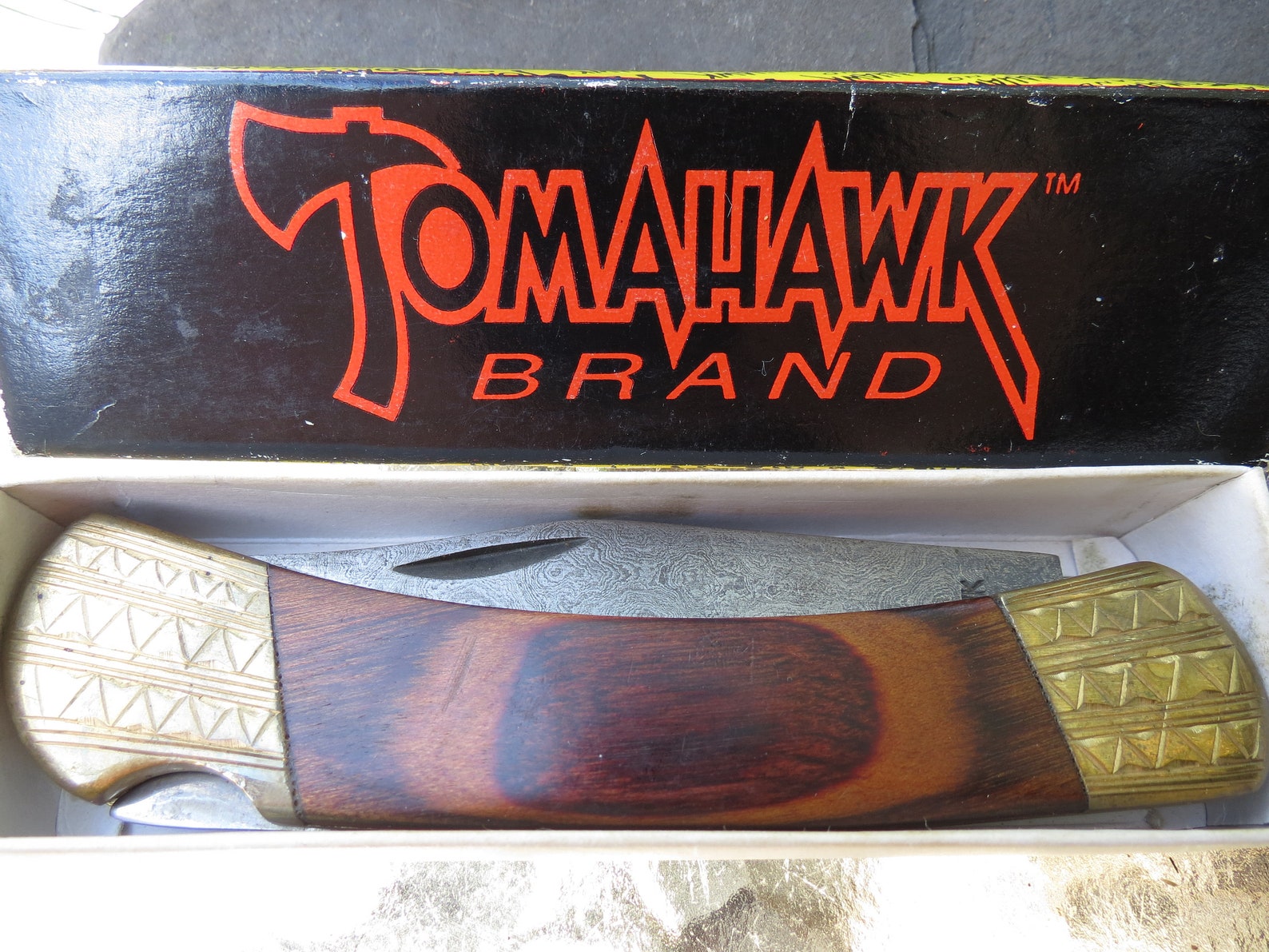 Tomahawk Brand Knife Damascus Pocket Knives Never Used | Etsy