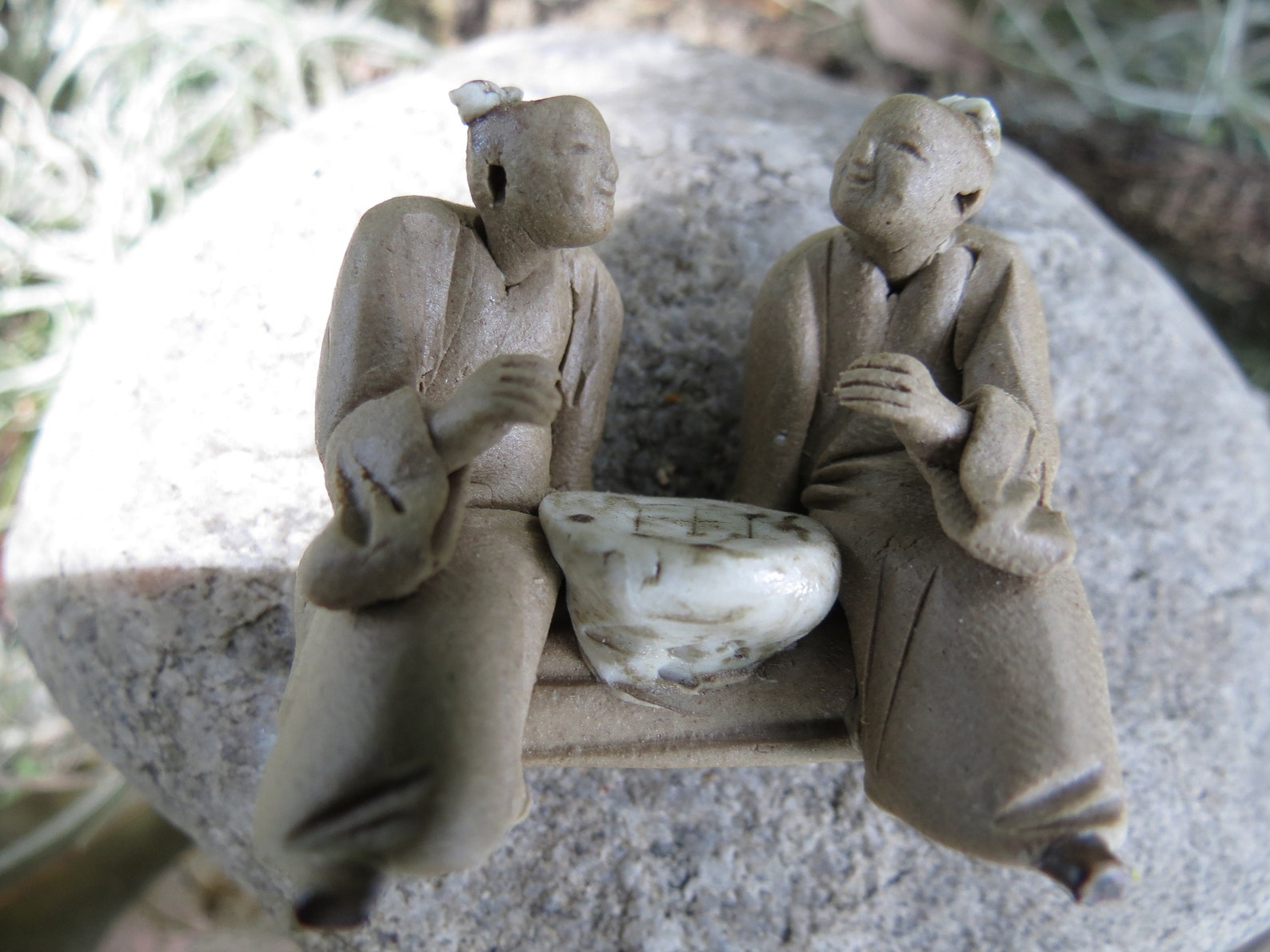 Chinese Mud Men - Asian Figurine - Old Chinese Mud Man Statue ...