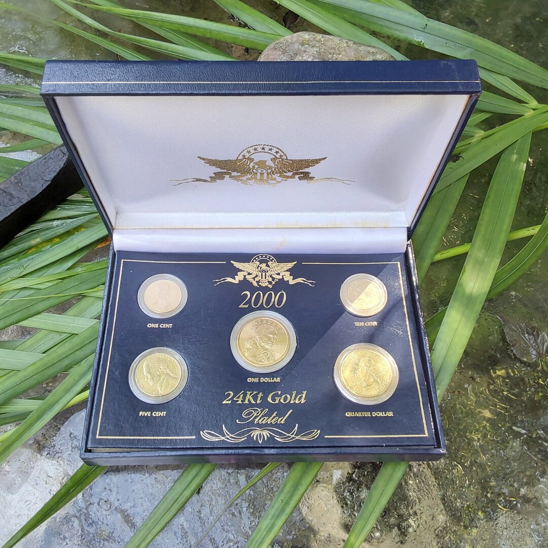 24kt Gold Plated 2000 USA Coin Proof Set - Etsy