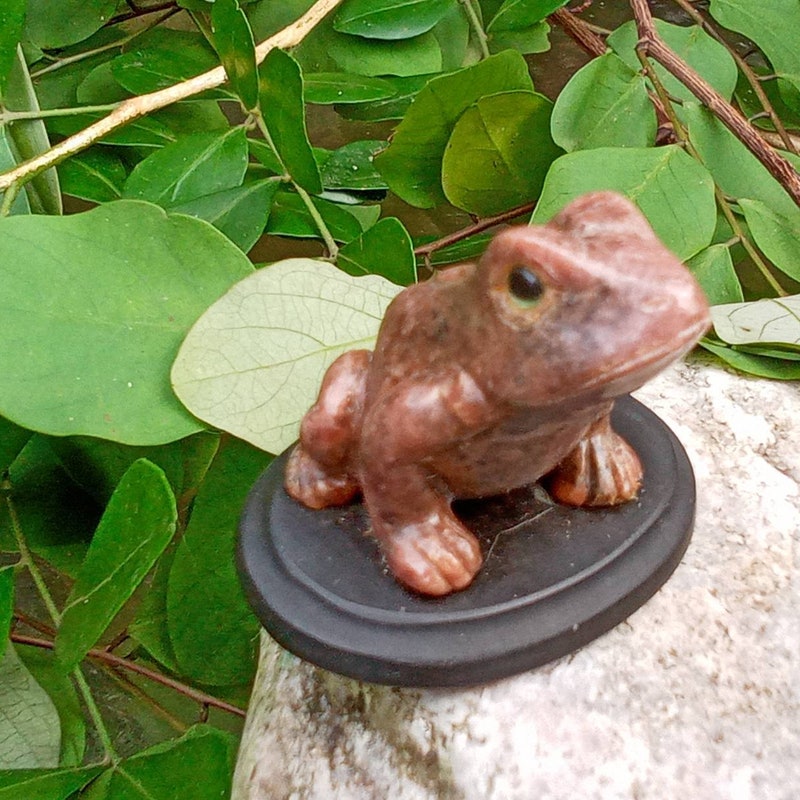 Stone Frog Figurine - Etsy