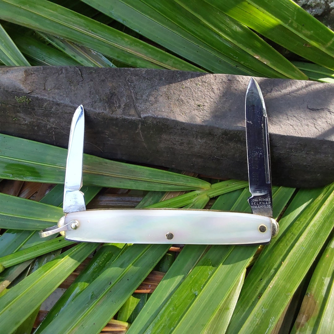 John Primble Mother of Pearl 2 Blade Folding Pocket Knife - Genuine MOP ...