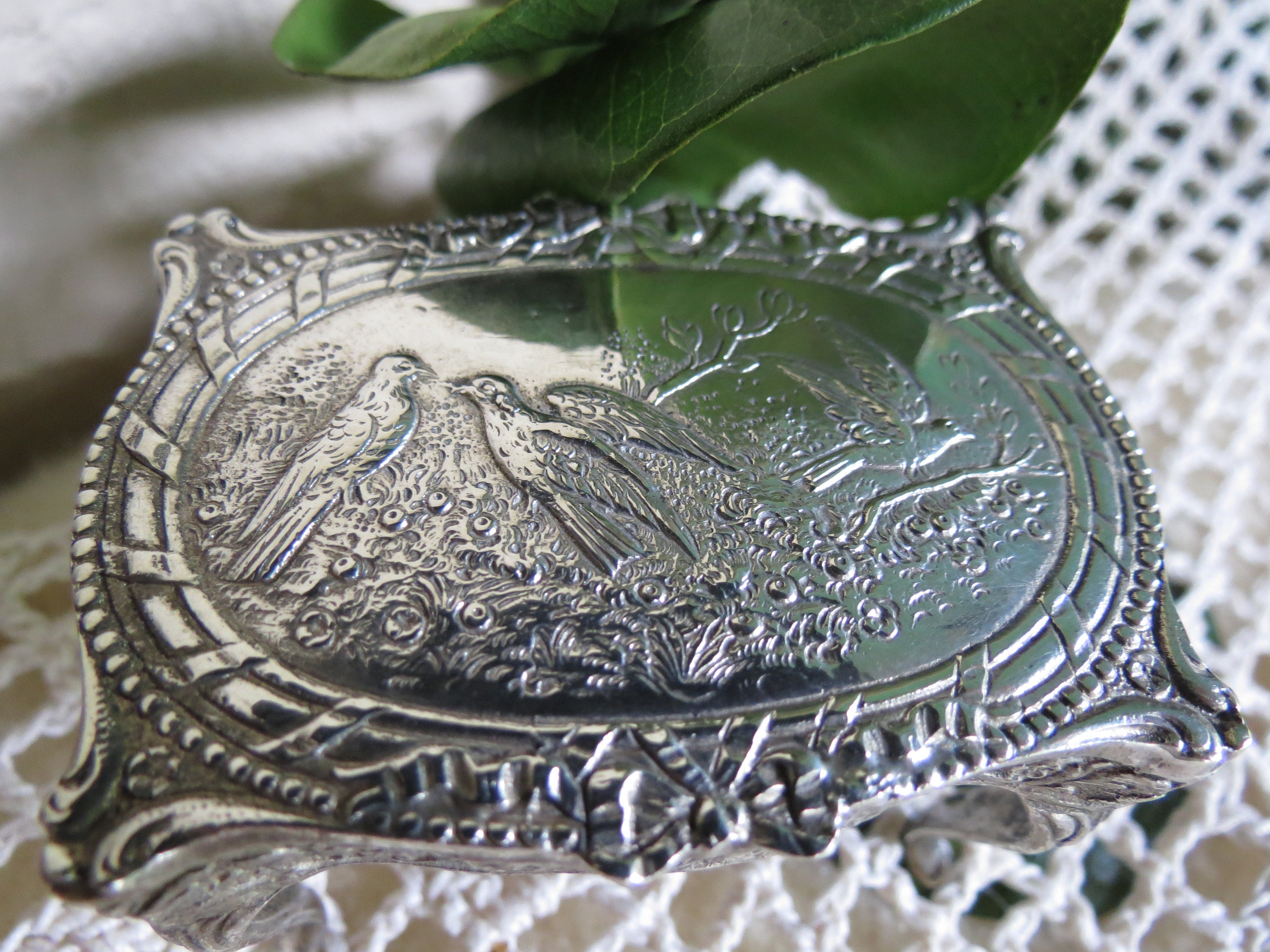 Miniature Silver Dollhouse Table - Antique Sterling Toy Table ...