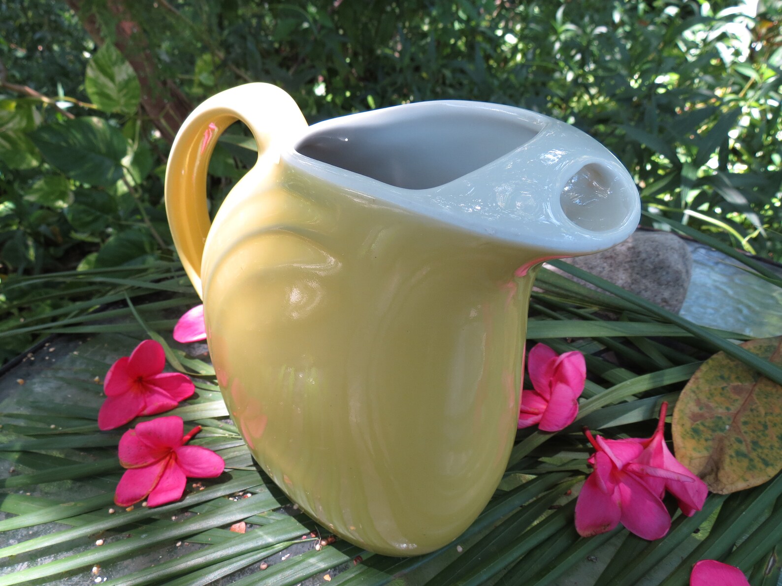 Hall Pitcher Vintage Yellow Pottery Pitcher Excellent - Etsy