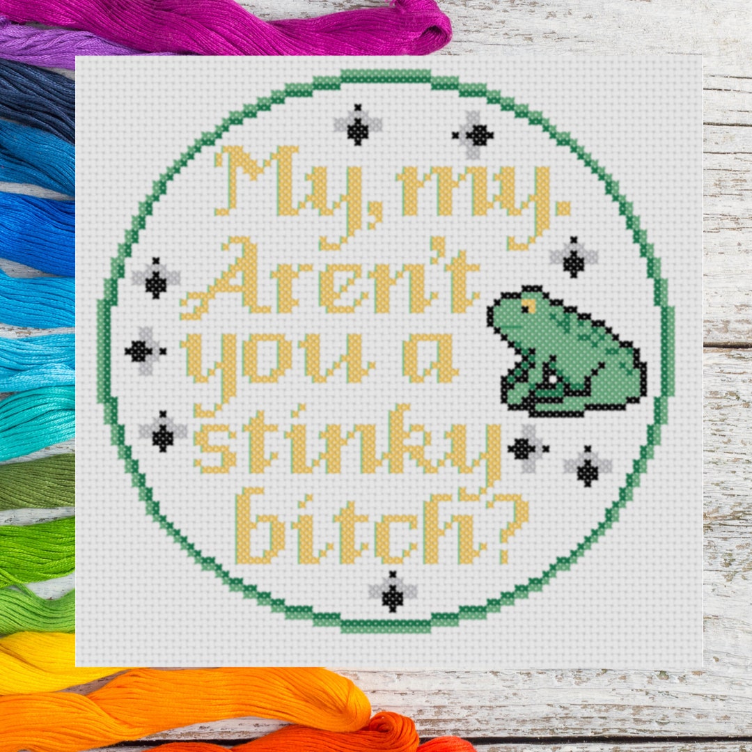 Stinky Frog Sweary Snarky Cross Stitch Pattern PDF Digital - Etsy