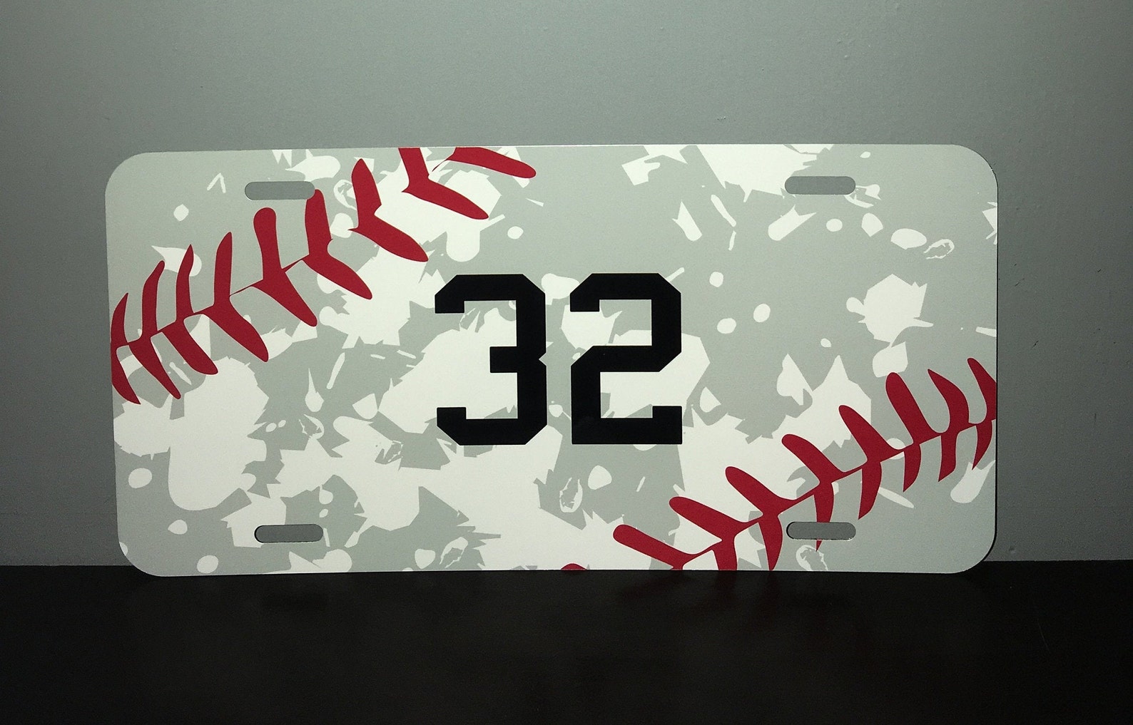 Baseball or Softball License Plate for Car Front With Monogram | Etsy