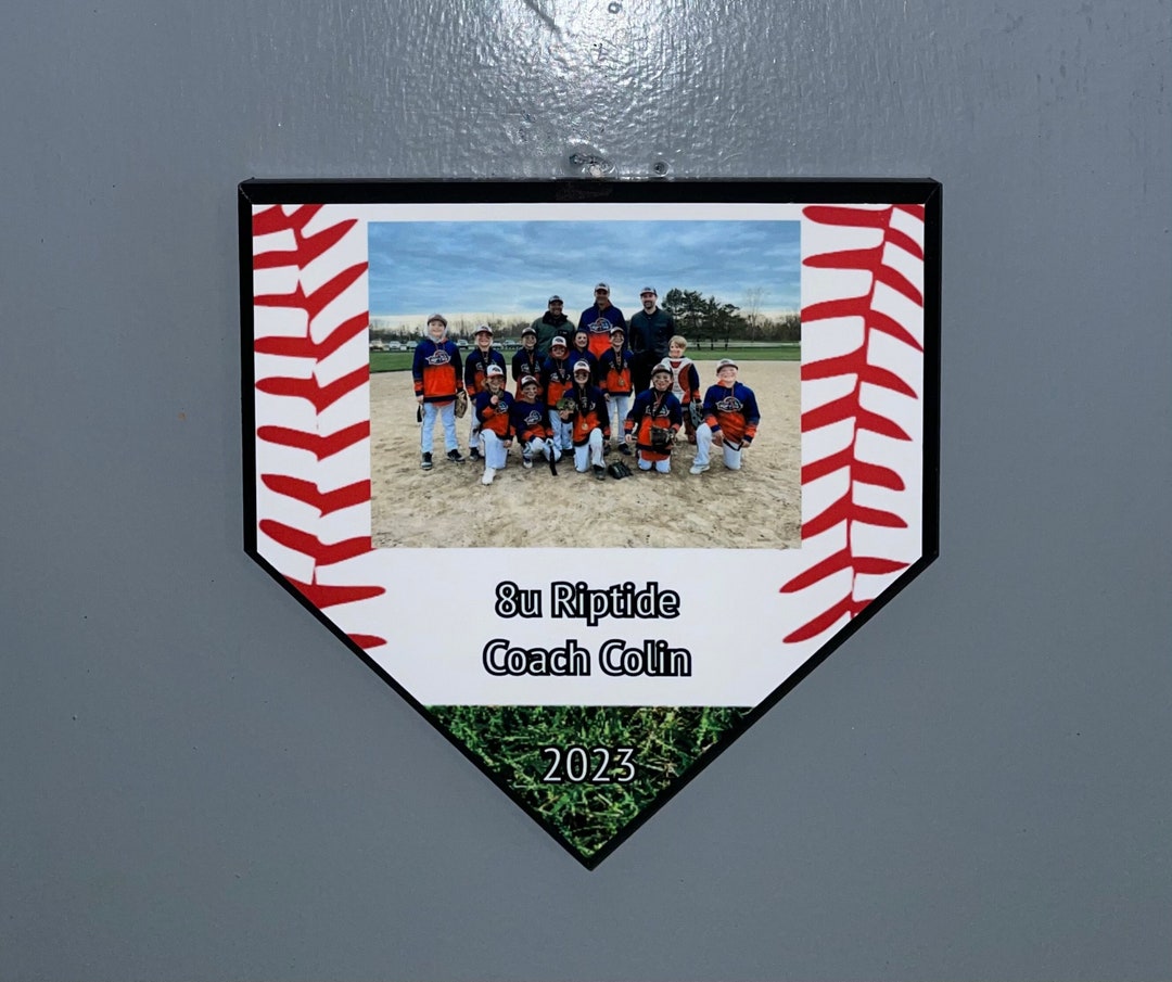 Softball Baseball Home Plate Plaque 6x6 With Team or Player Picture ...