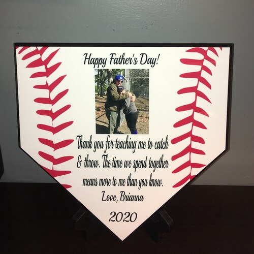 Dad DIY Handprint Baseball Mitt Art Father's Day Gift - Etsy